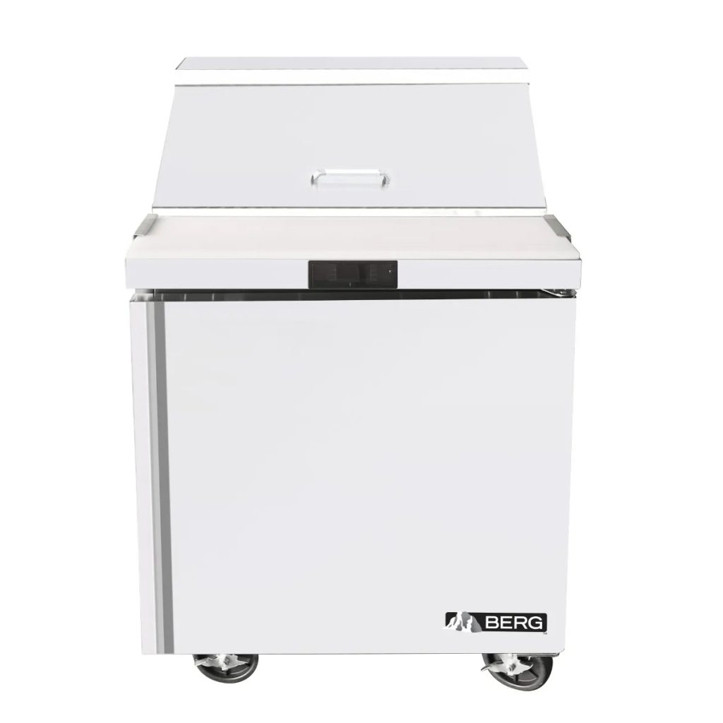 Berg 12 Pan 1-Door Mega-Top Sandwich Prep Table 27-1/2”W - Berg