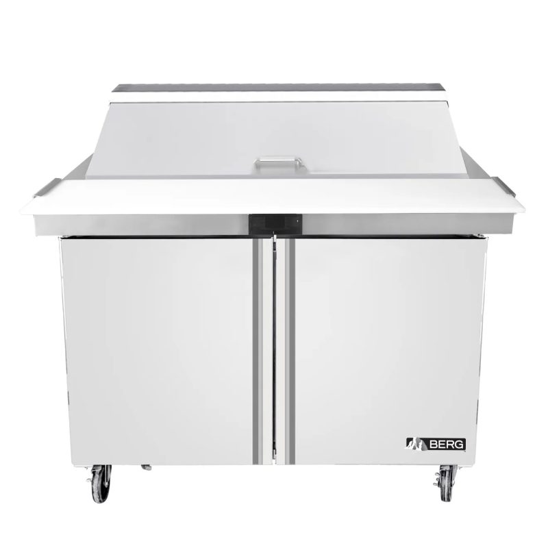 Berg 18 Pan 2-Door Mega-Top Sandwich Prep Table 48-1/4”W - Berg