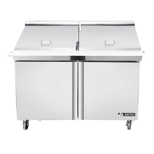 Berg 24 Pan 2-Door Mega-Top Sandwich Prep Table 60-1/4”W - Berg
