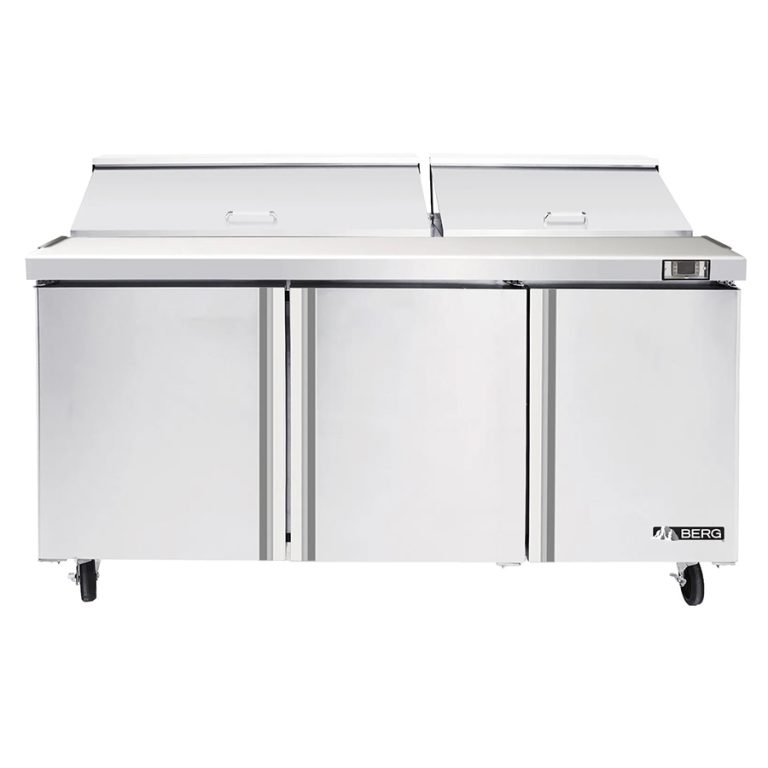 Berg 30 Pan 3-Door Mega-Top Sandwich Prep Table 72-3/4”W - Berg